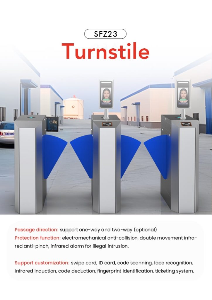 Indoor Outdoor Automatic Access Control Barrier Flap Turnstile Gate ...